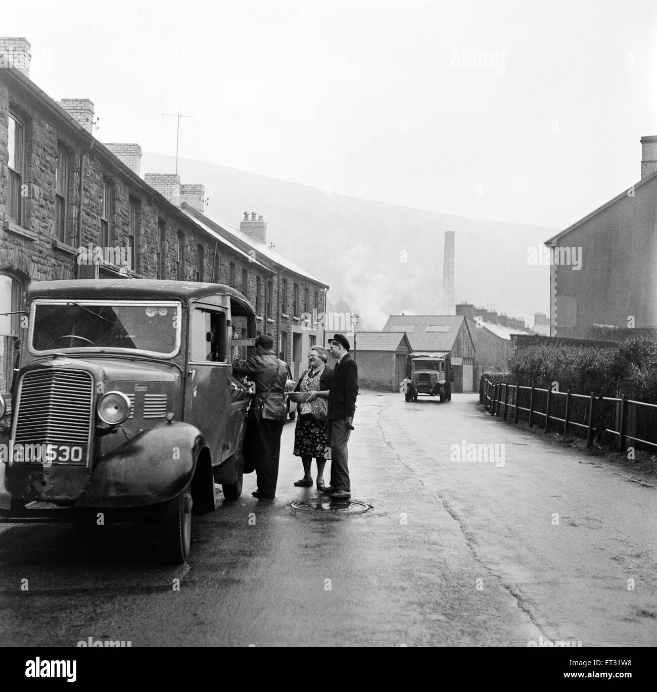 Scenes in Wattstown, South Wales. Located in the Rhondda Valley in the ...