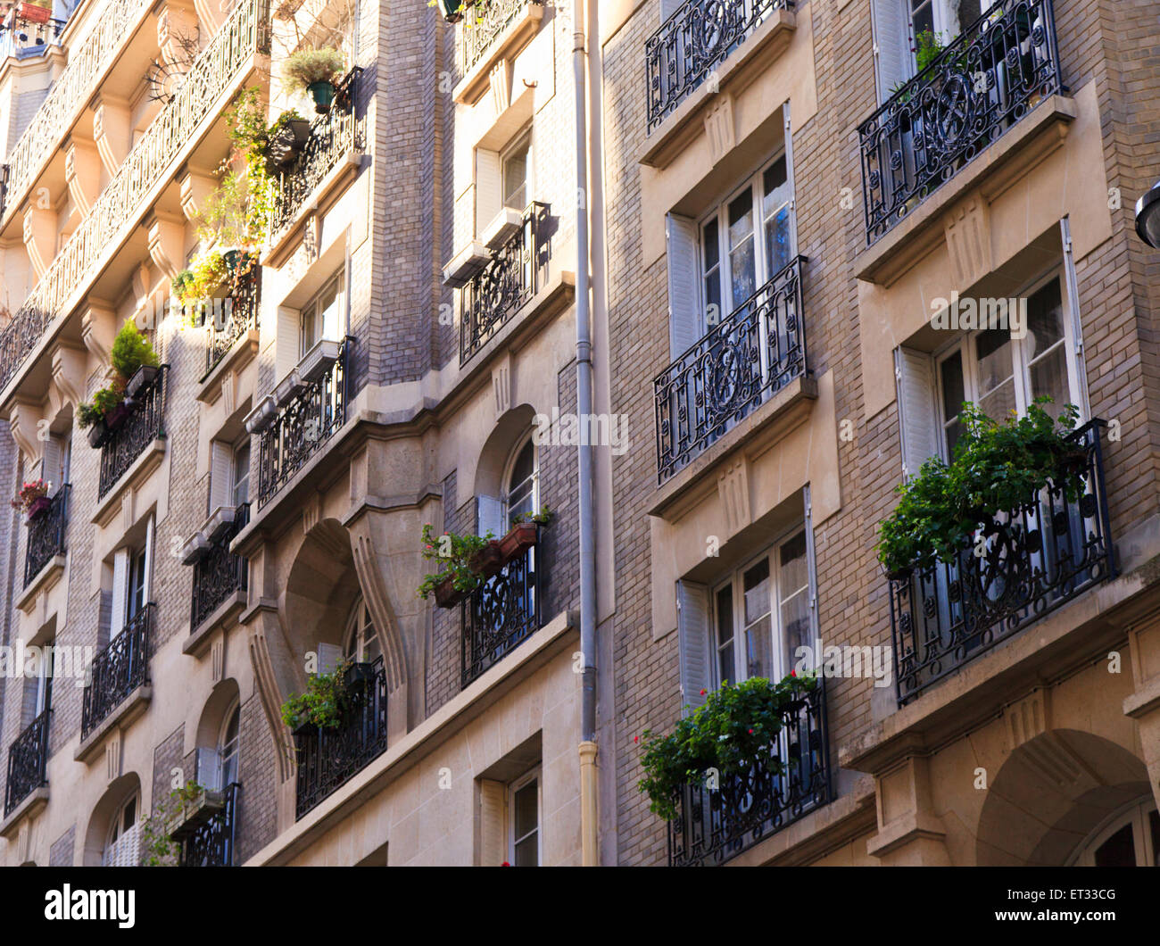 Balconies in Paris France Stock Photo - Alamy