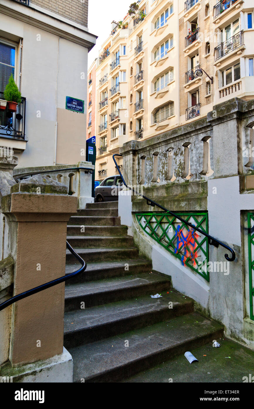 Steps in Montmartre, Paris France Europe Stock Photo - Alamy