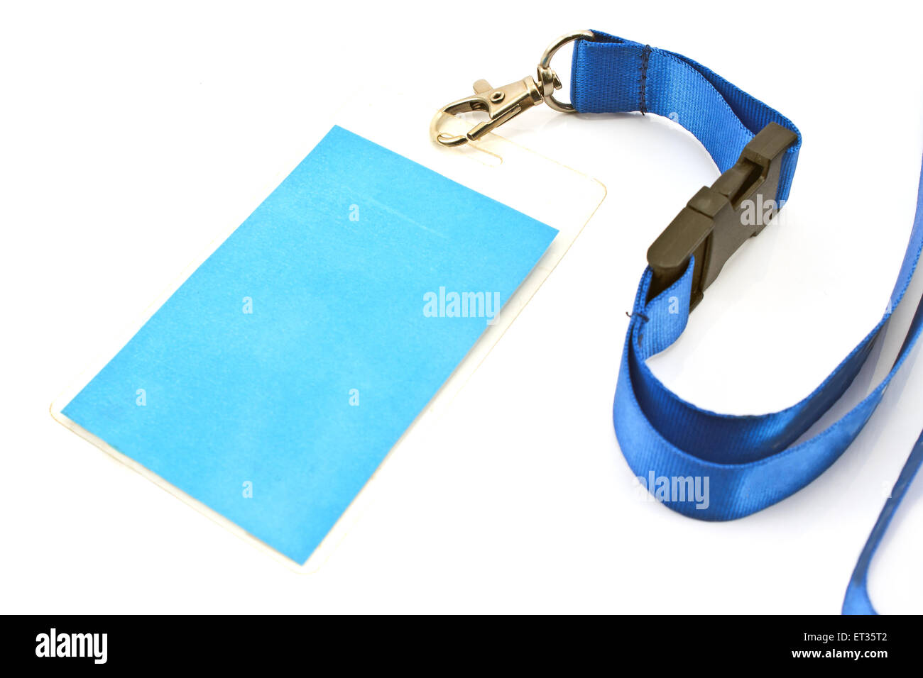 Blank ID card tag isolated on white Stock Photo - Alamy