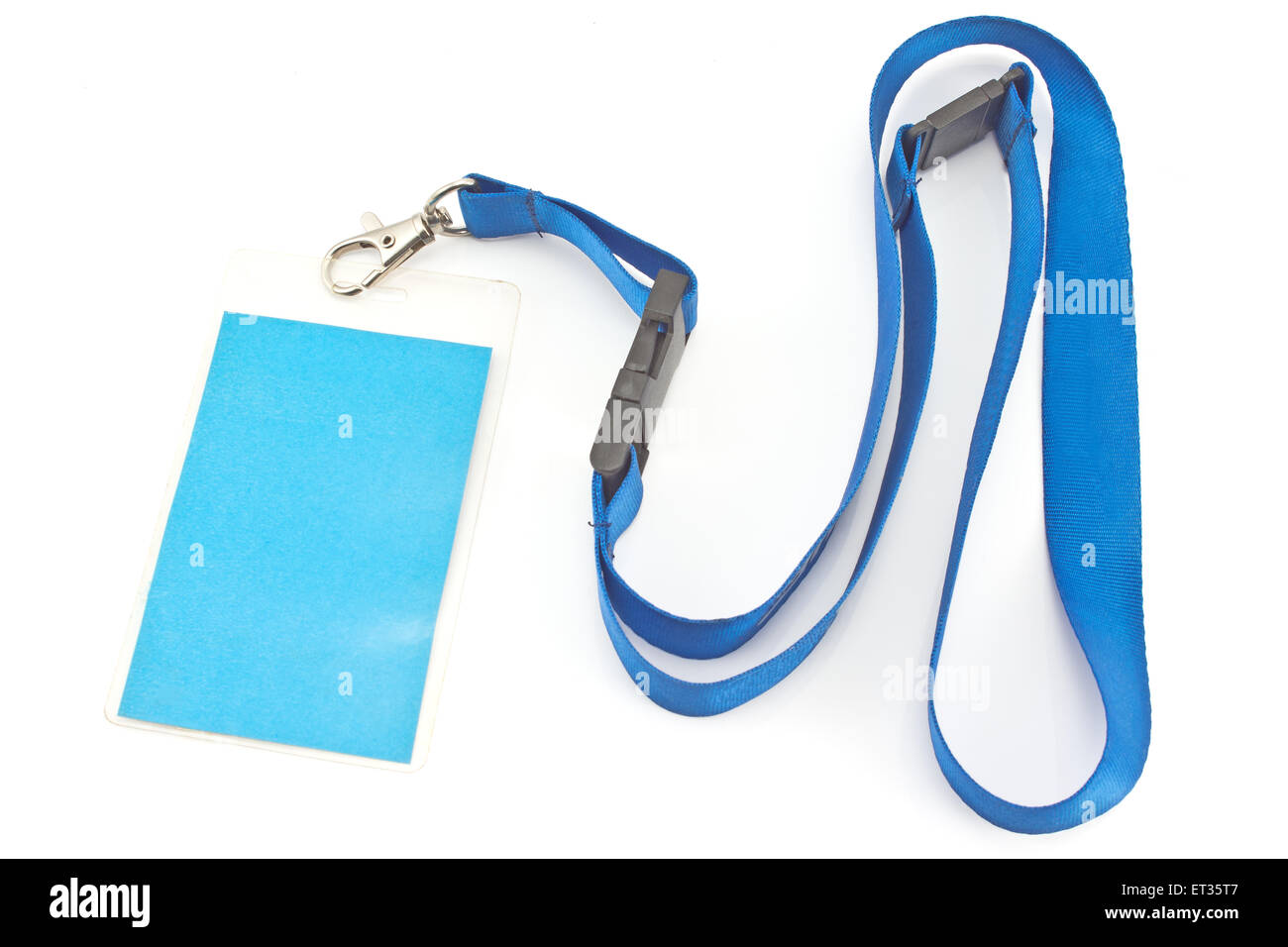 Blank ID card tag isolated on white Stock Photo - Alamy
