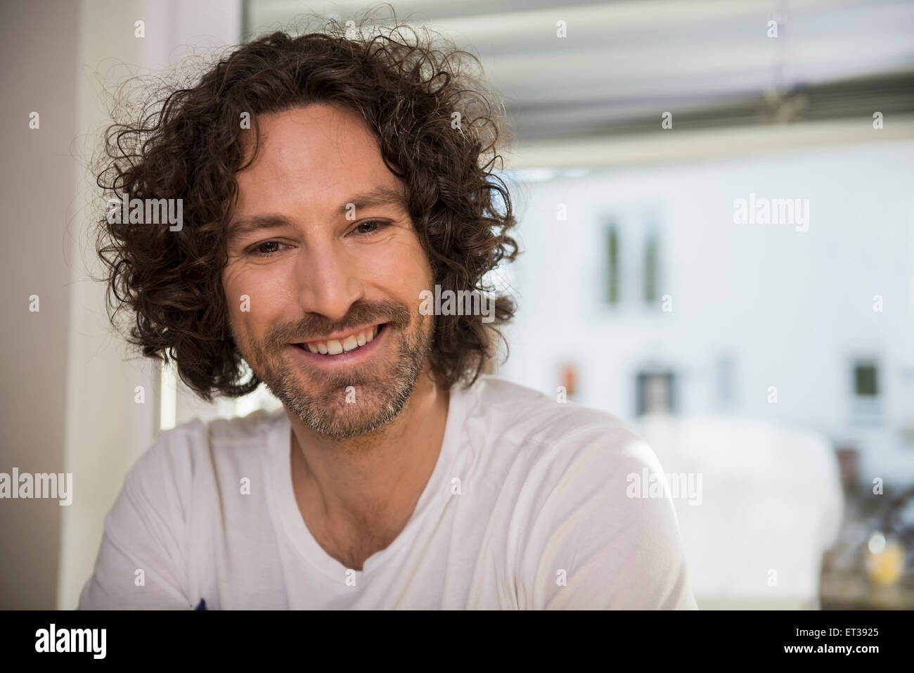 Close-up of a mid adult man smiling, Munich, Bavaria, Germany Stock ...