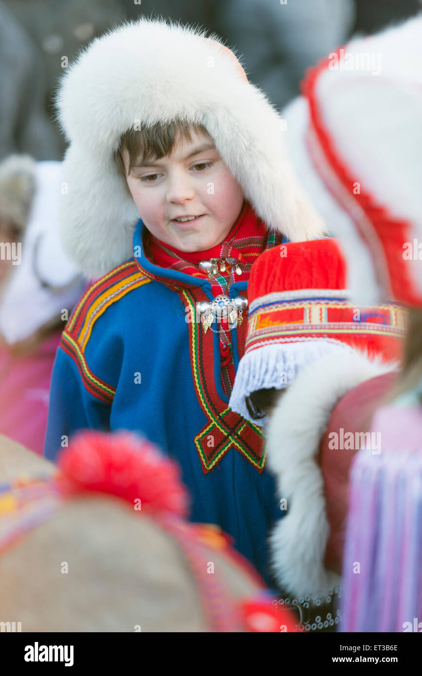 Arctic Circle, Lapland, Scandinavia, Sweden, Jokkmokk, ethnic Sami ...
