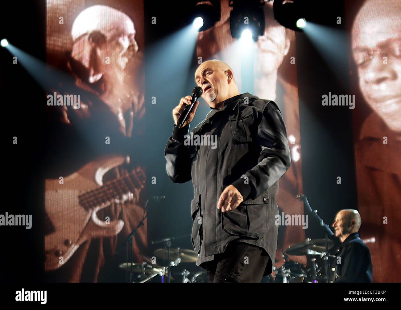 Peter Gabriel performing live on stage on his 'Back to Front' tour at ...