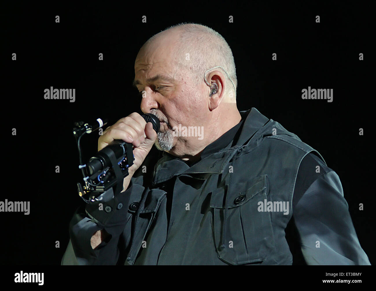 Peter Gabriel performing live on stage on his 'Back to Front' tour at ...