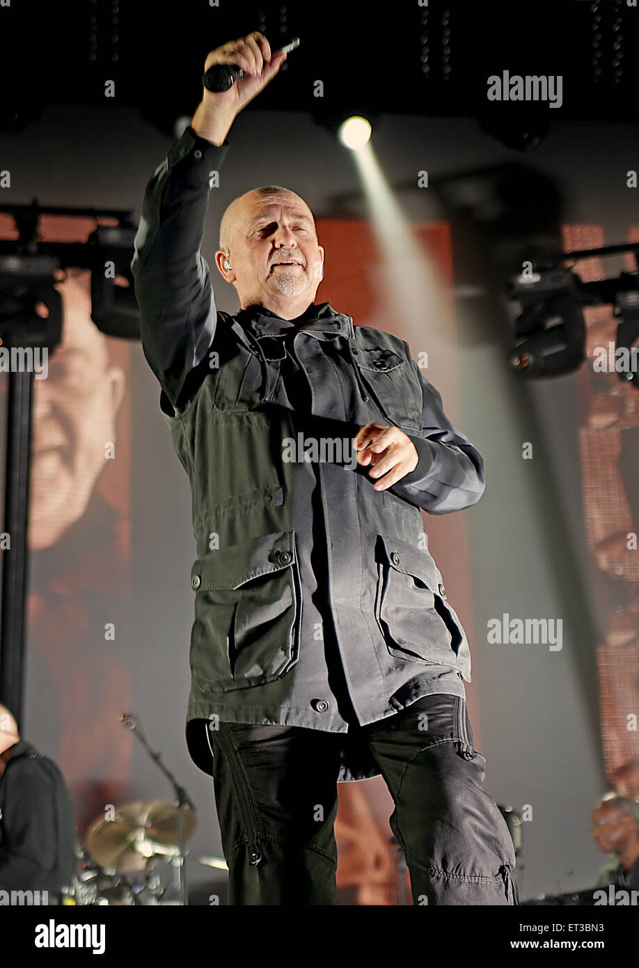 Peter Gabriel performing live on stage on his 'Back to Front' tour at ...