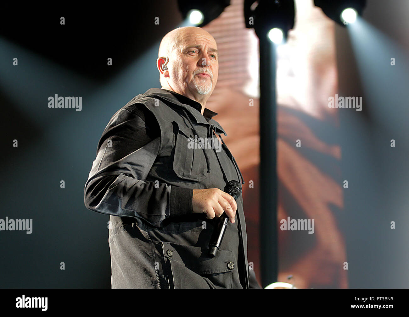 Peter Gabriel performing live on stage on his 'Back to Front' tour at ...