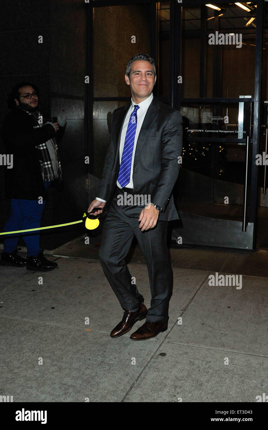 Andy Cohen and his dog Wacha leaving WWHL Featuring: Andy Cohen, Wacha ...
