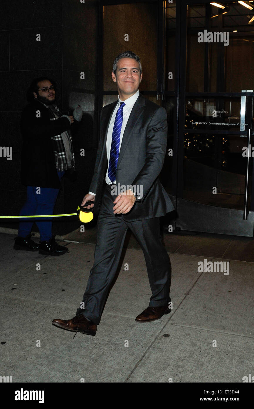 Andy Cohen and his dog Wacha leaving WWHL Featuring: Andy Cohen, Wacha ...
