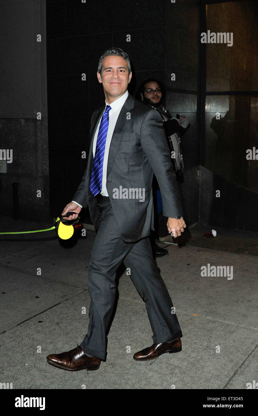 Andy Cohen and his dog Wacha leaving WWHL Featuring: Andy Cohen, Wacha ...