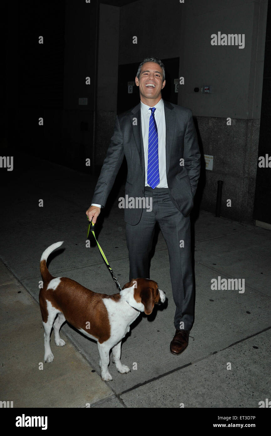 Andy Cohen and his dog Wacha leaving WWHL Featuring: Andy Cohen, Wacha ...