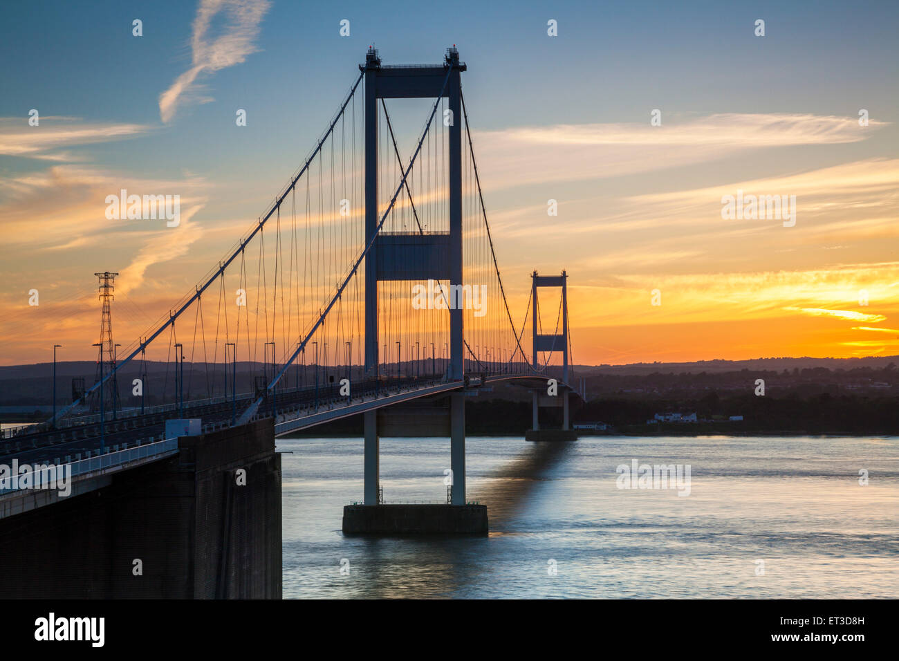 The First Severn Bridge, Avon, England, U.K Stock Photo - Alamy
