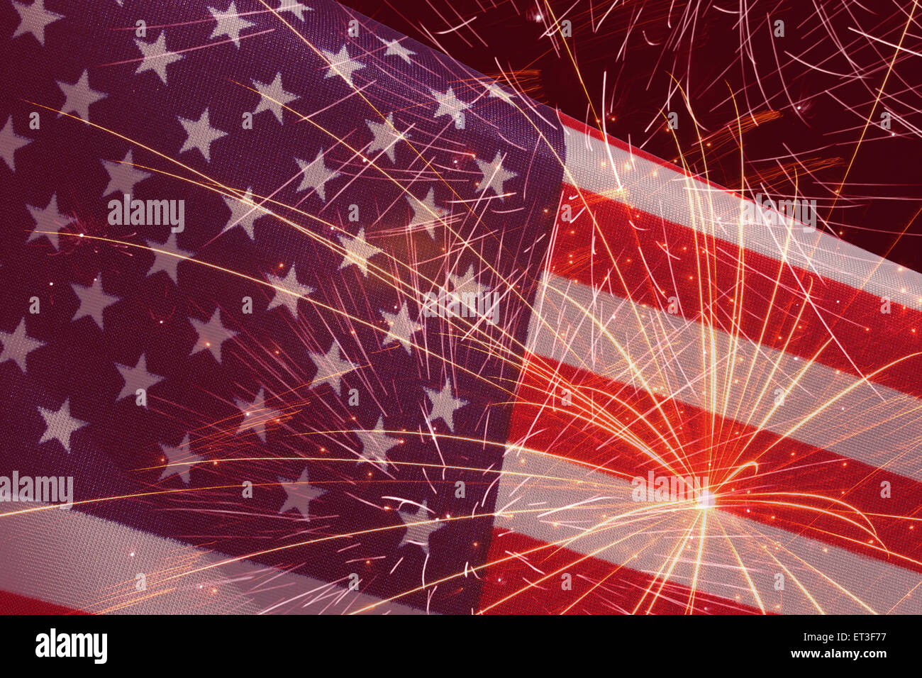 American flag fireworks hi-res stock photography and images - Alamy