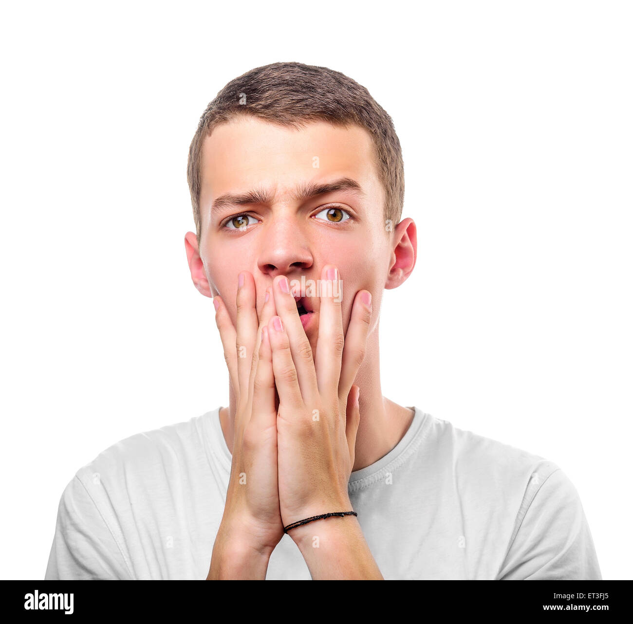 Portrait of amazed man Stock Photo - Alamy