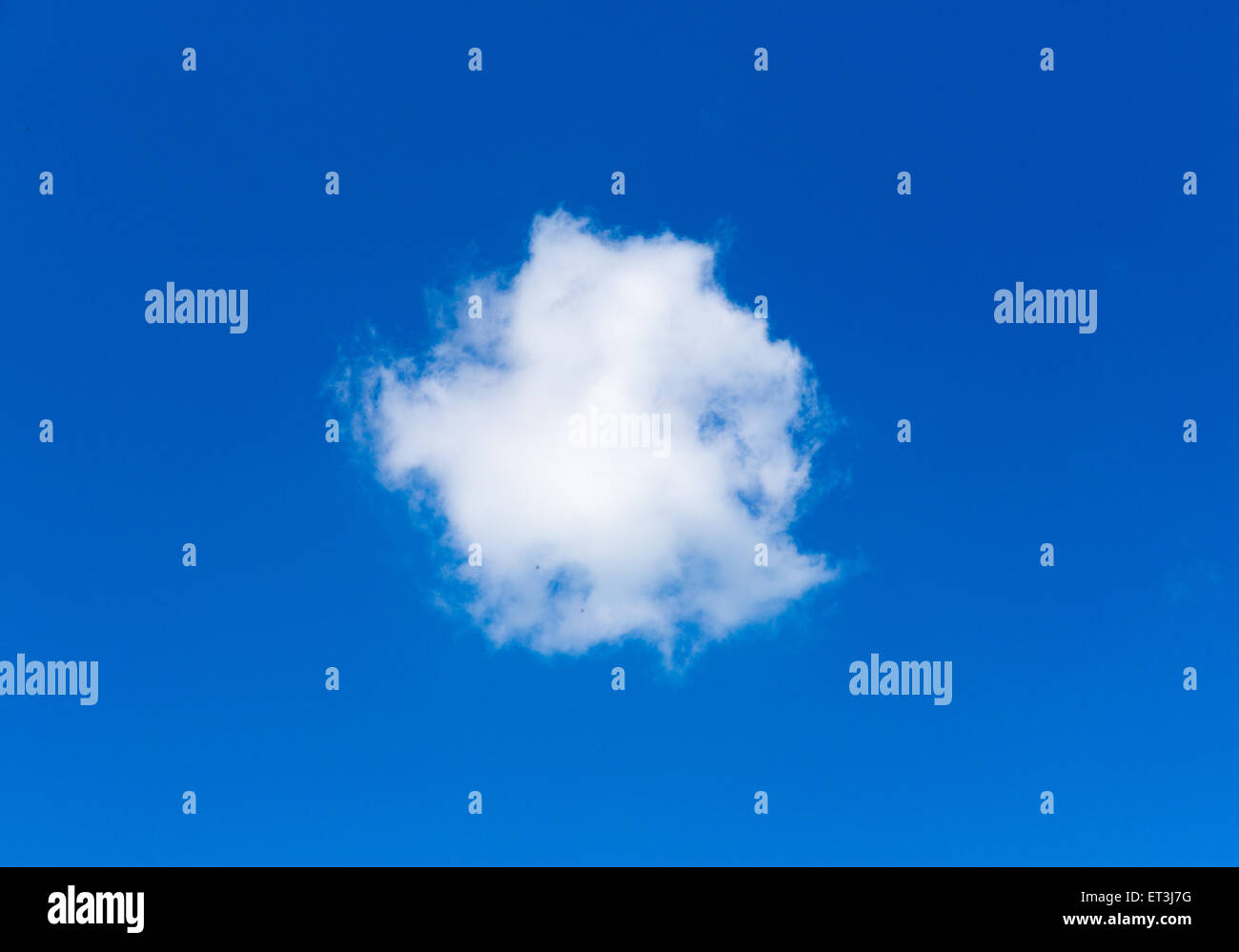 Single white cloud in circle shape against beautiful blue sky Stock ...