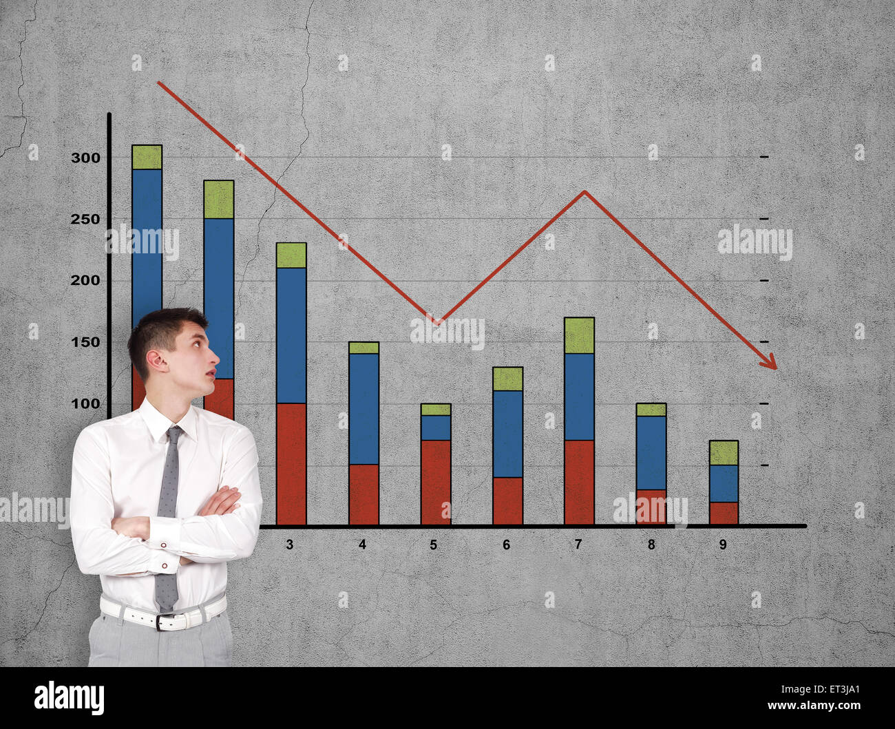 Falling chart hi-res stock photography and images - Alamy