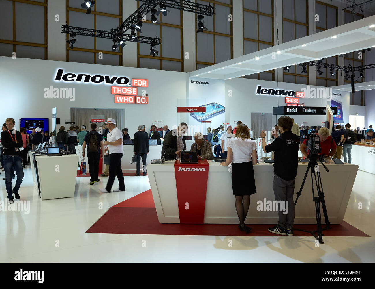 Berlin, Germany, booth computer manufacturer Lenovo Stock Photo - Alamy