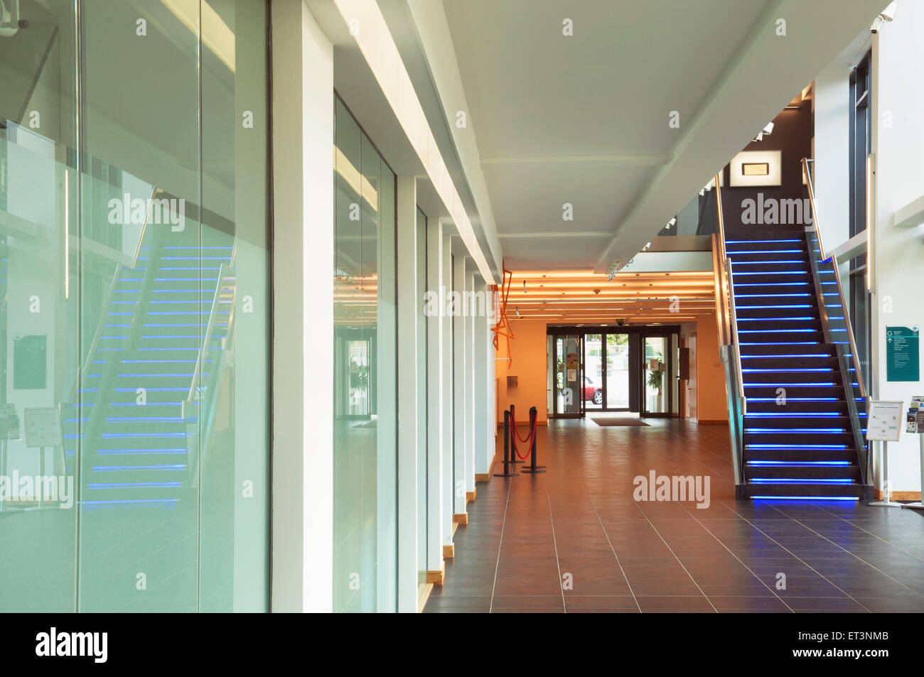 Modern office interior - corridor/lobby Stock Photo - Alamy