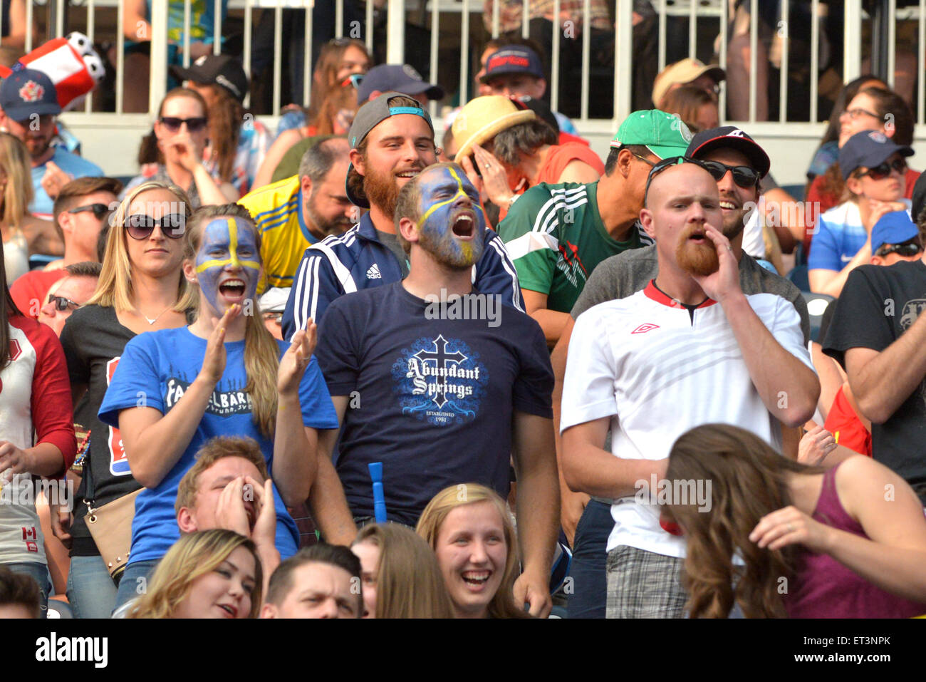 USA fans are watching the game during a match between USA and Australia ...
