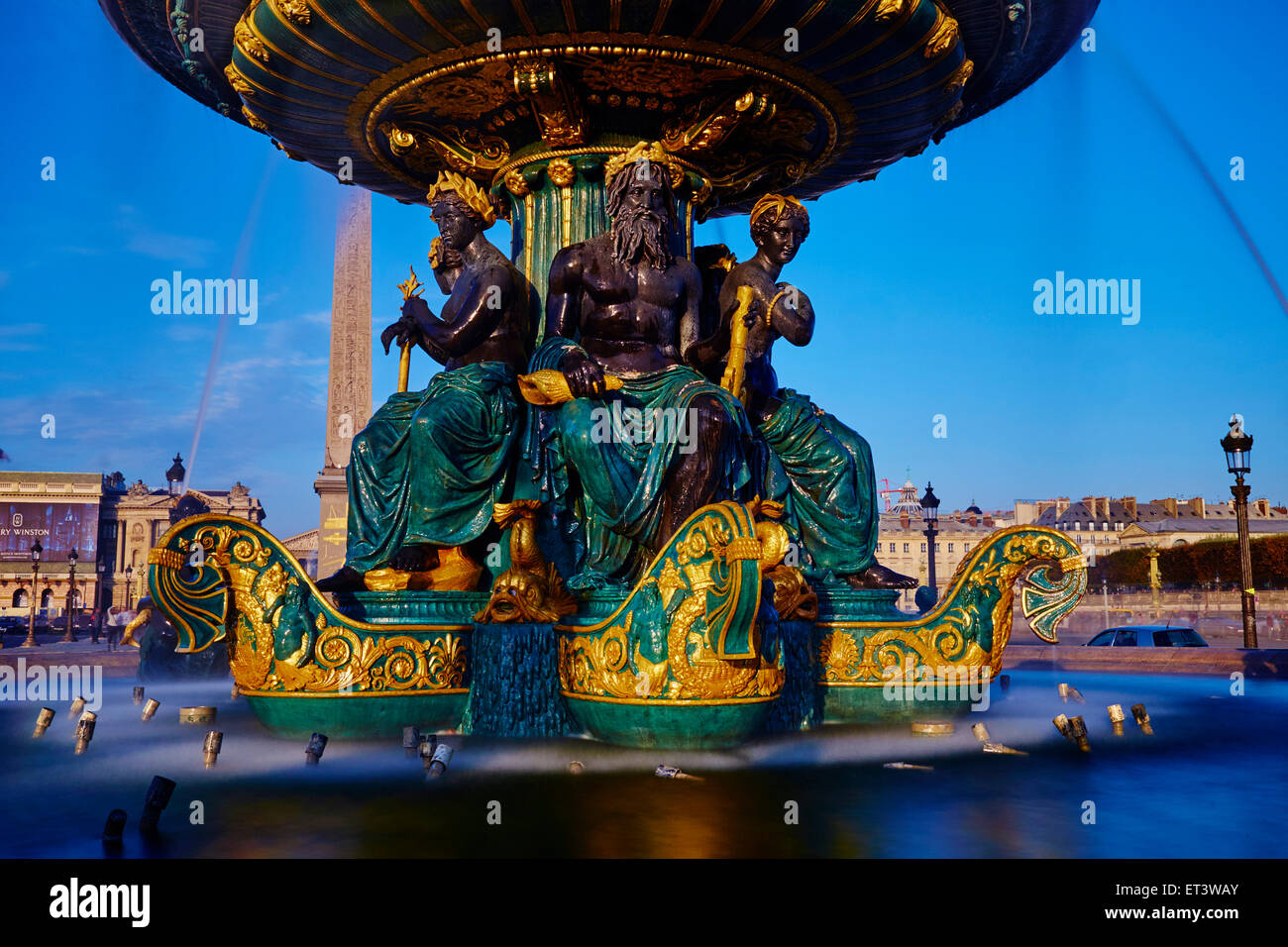 France, Paris, Place de la Concorde (Concorde Square), Fountain of the ...