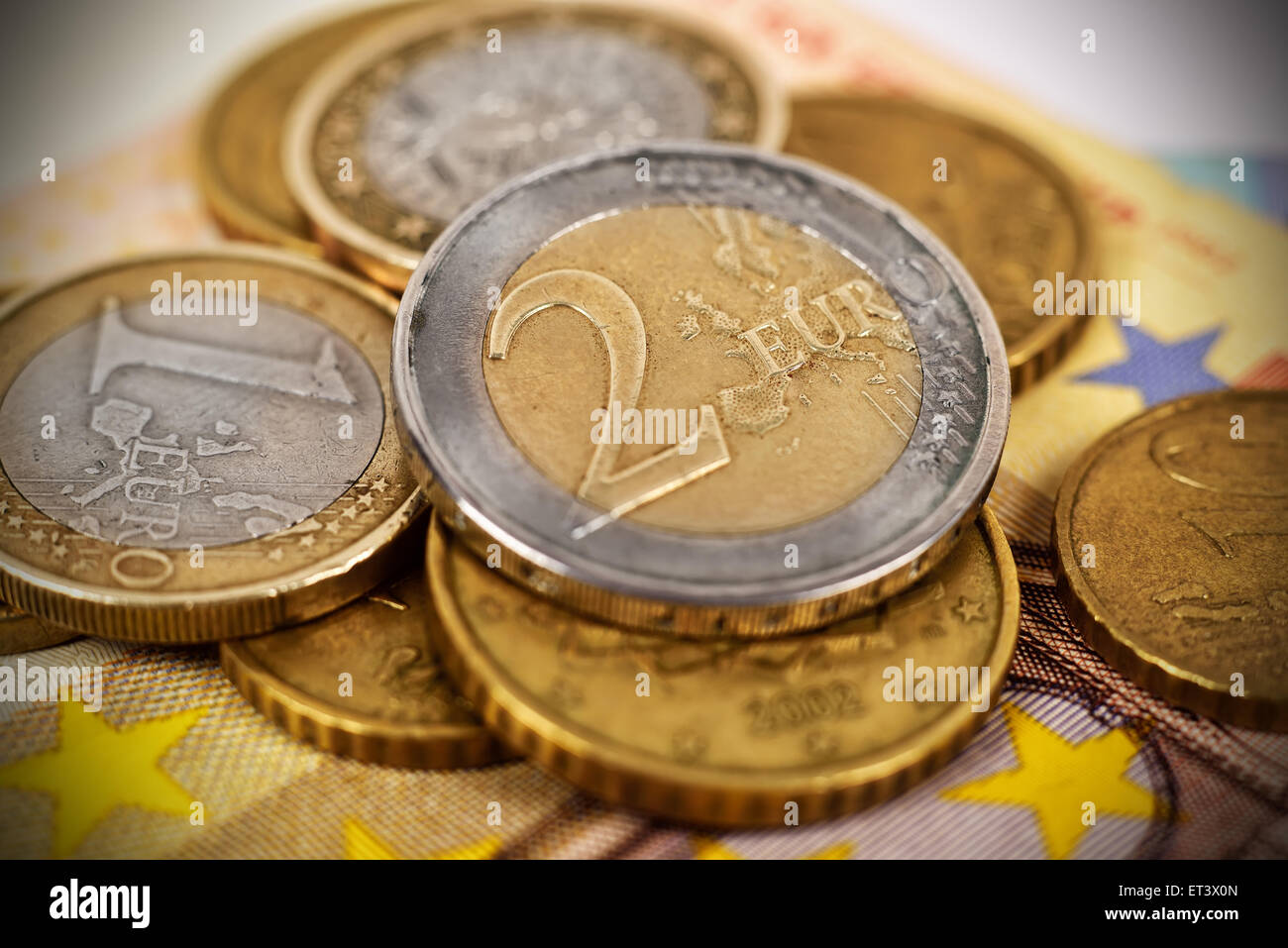 Euro coin stacks hi-res stock photography and images - Alamy