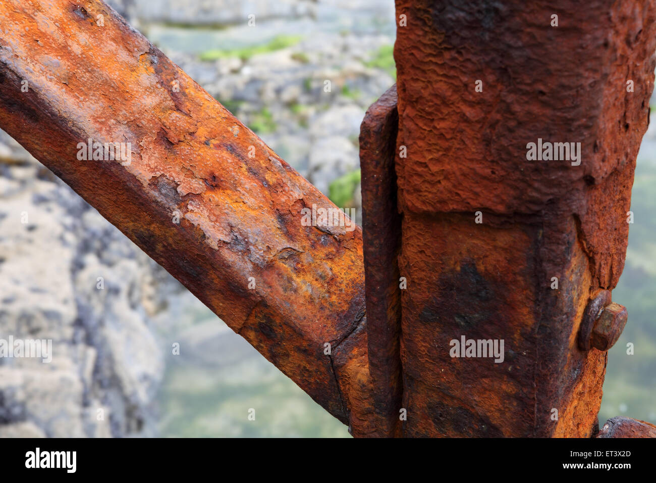 Rust series - The beauty of rust in the multi-coloured oxidation Stock ...