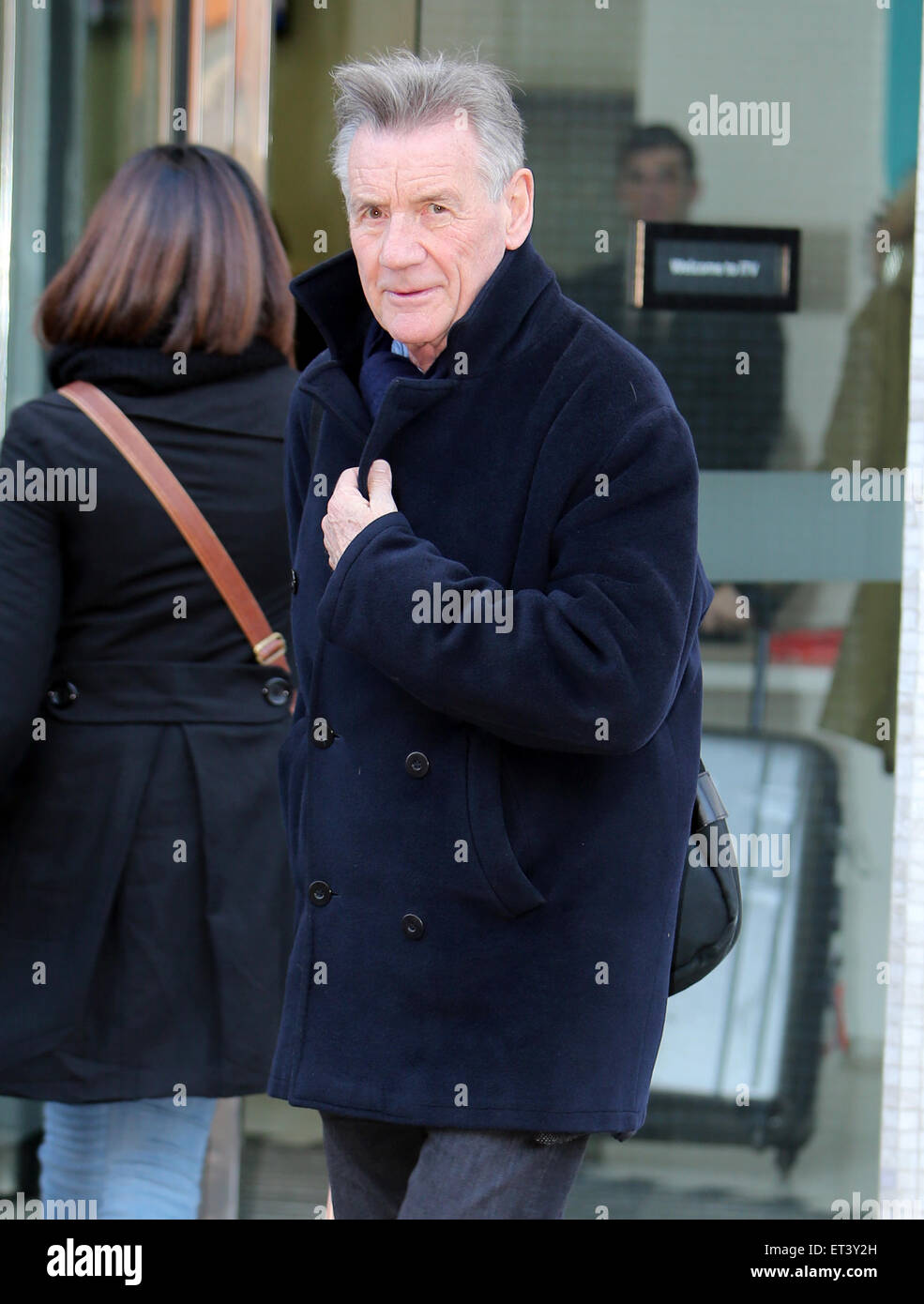 Michael Palin outside the ITV studios Featuring: Michael Palin Where ...