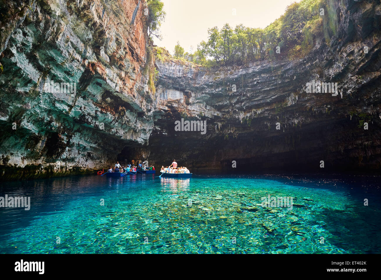 Cave of Melissani, Kefalonia, Greece Stock Photo - Alamy