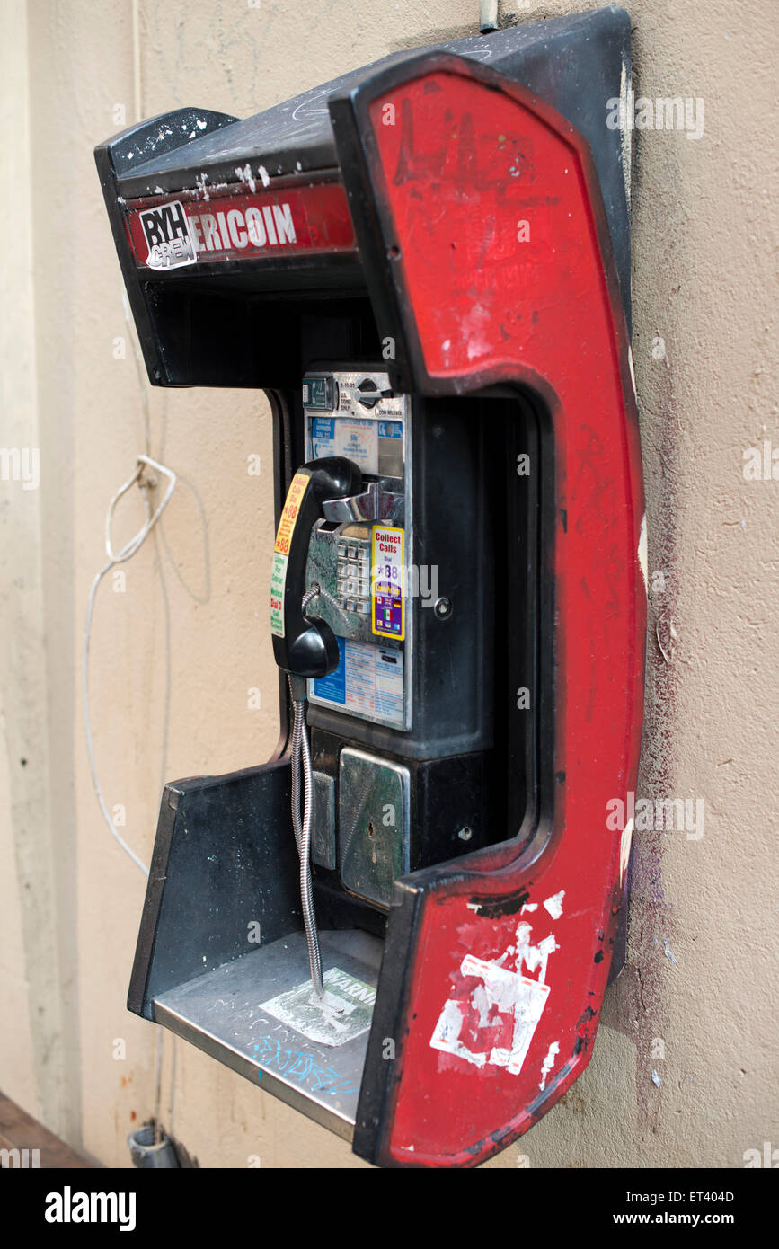 Vintage street phone hi-res stock photography and images - Alamy