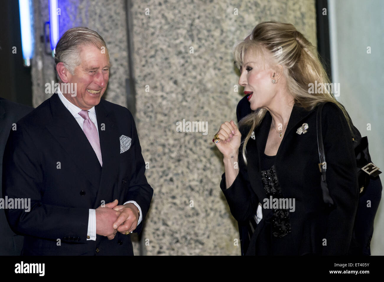 The Prince of Wales and Princess Donatella Flick attend a competition ...