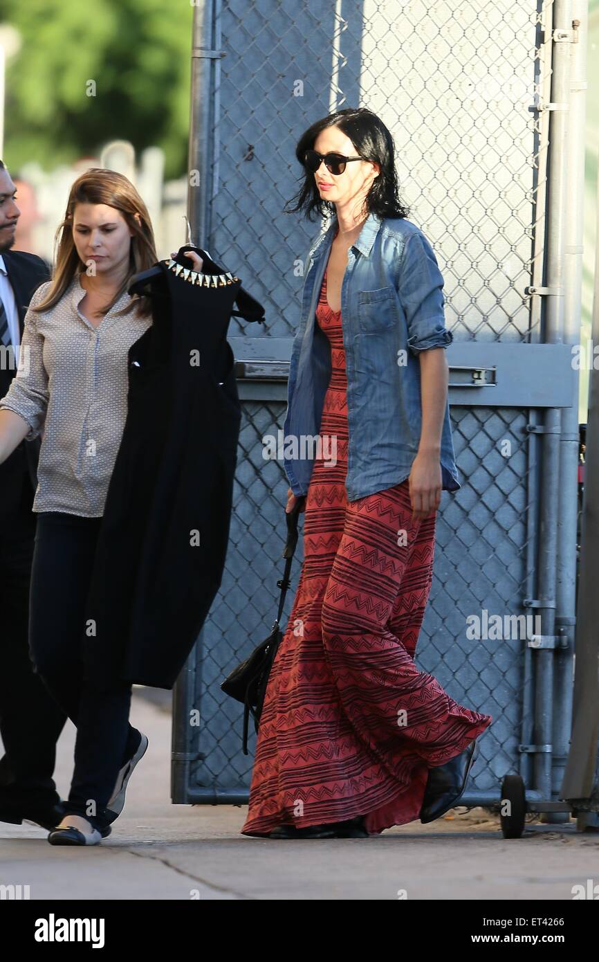 Krysten Ritter arriving at ABC studios for late-night talk show 'Jimmy ...