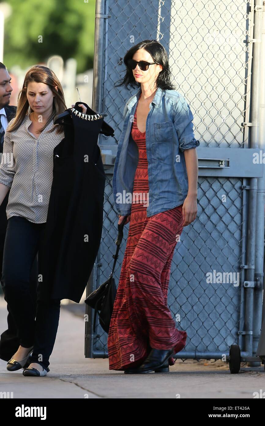 Krysten Ritter arriving at ABC studios for late-night talk show 'Jimmy ...