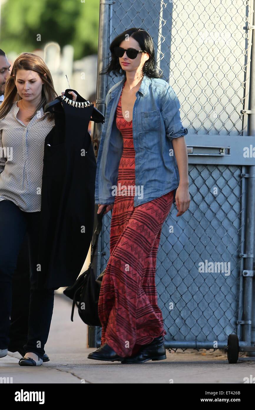 Krysten Ritter arriving at ABC studios for late-night talk show 'Jimmy ...