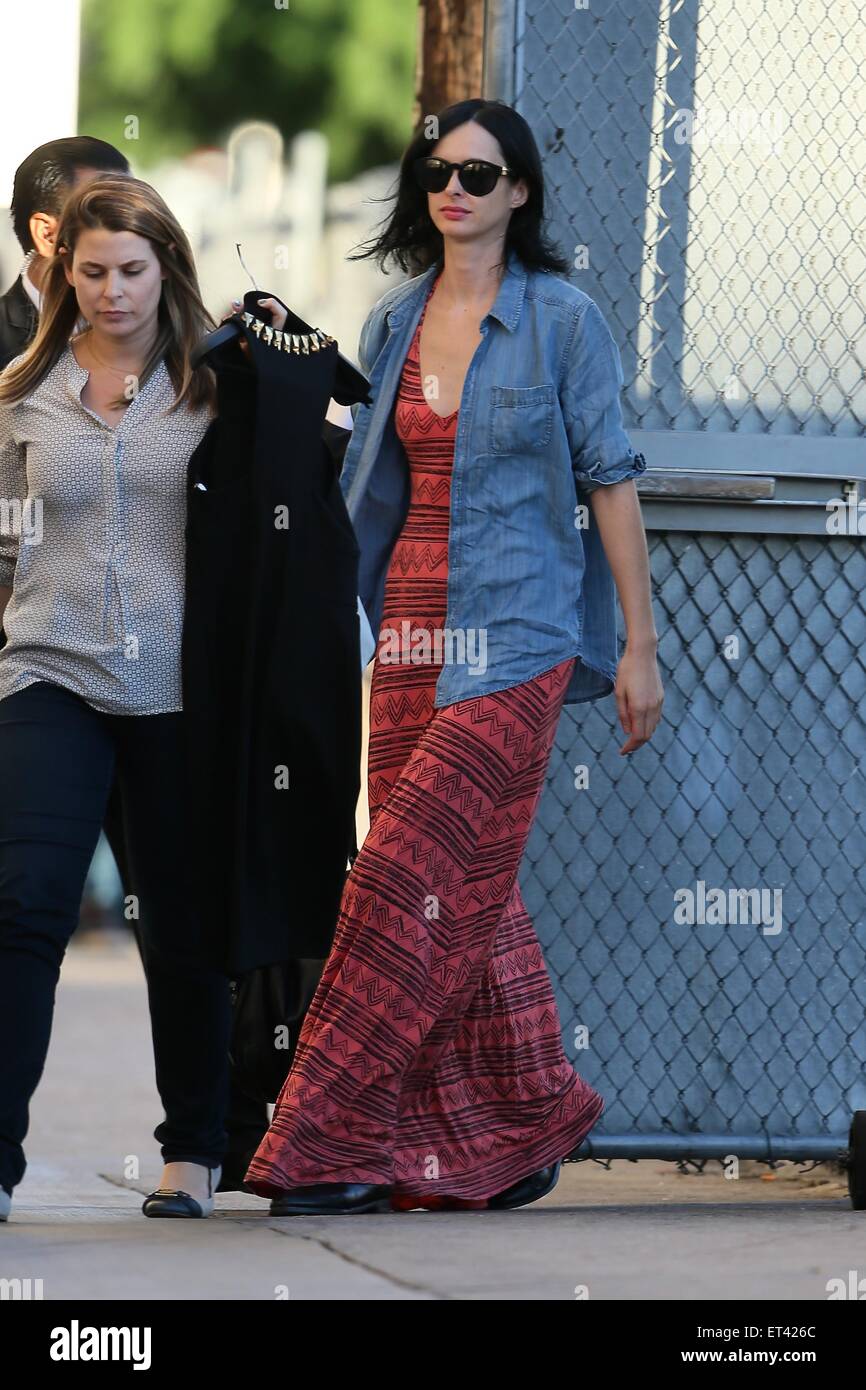 Krysten Ritter arriving at ABC studios for late-night talk show 'Jimmy ...