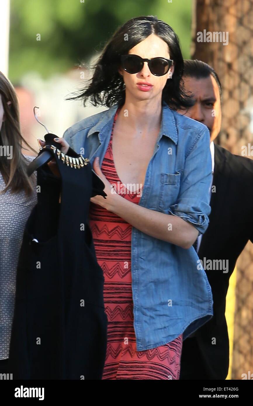 Krysten Ritter arriving at ABC studios for late-night talk show 'Jimmy ...