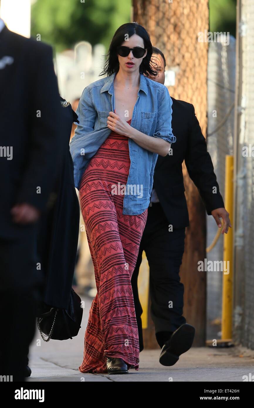 Krysten Ritter arriving at ABC studios for late-night talk show 'Jimmy ...
