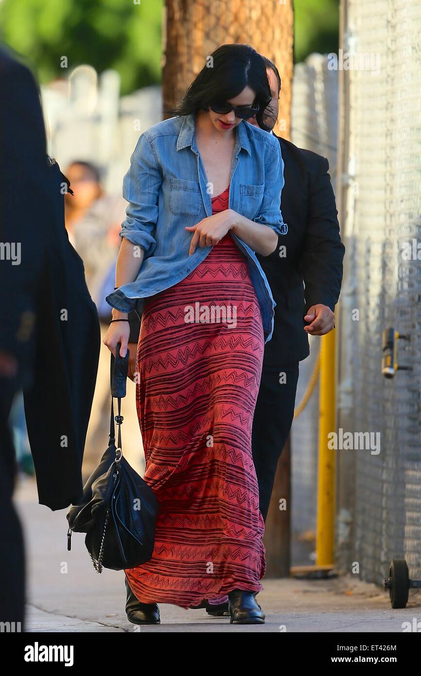 Krysten Ritter arriving at ABC studios for late-night talk show 'Jimmy ...