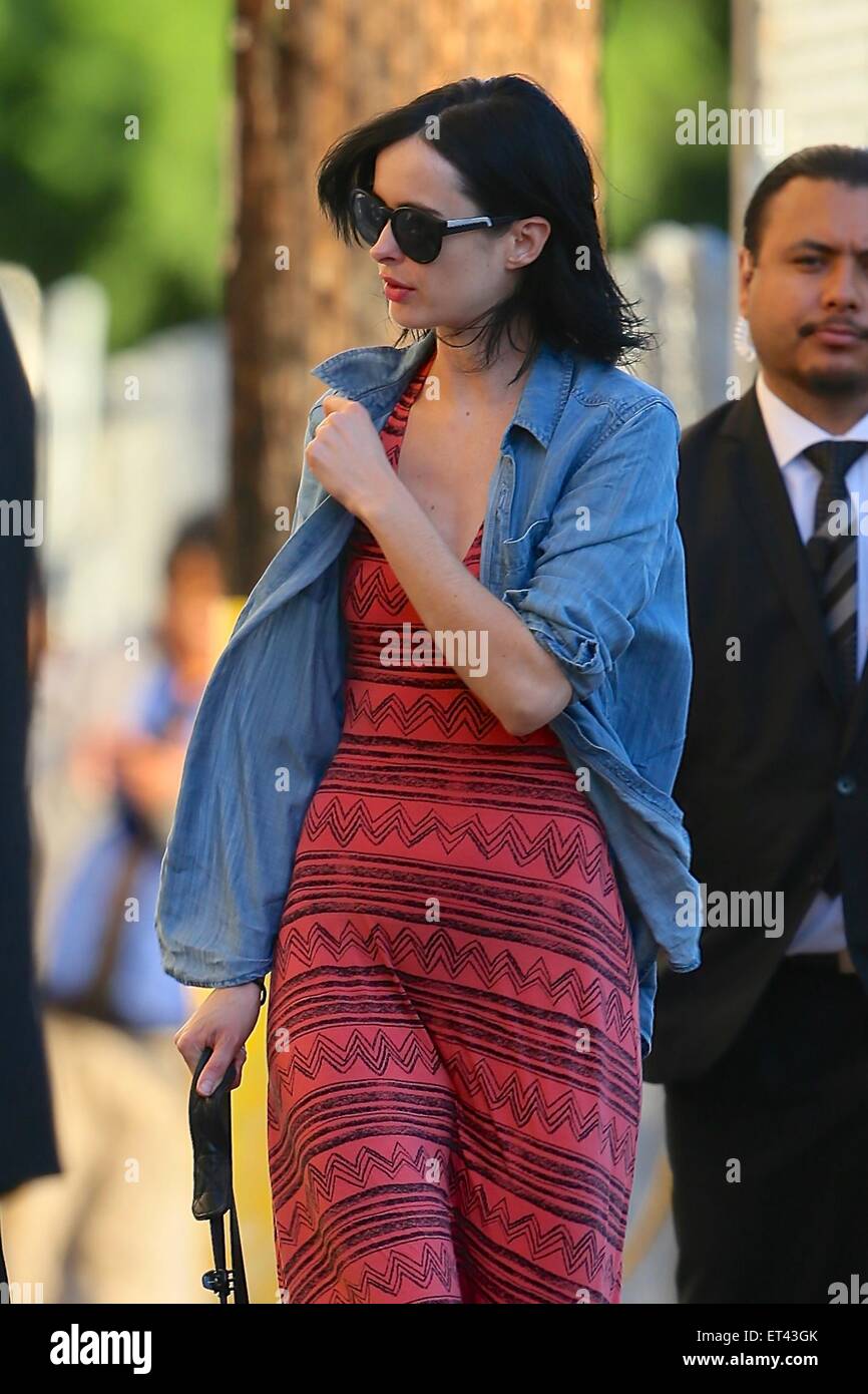 Krysten Ritter arriving at ABC studios for late-night talk show 'Jimmy ...