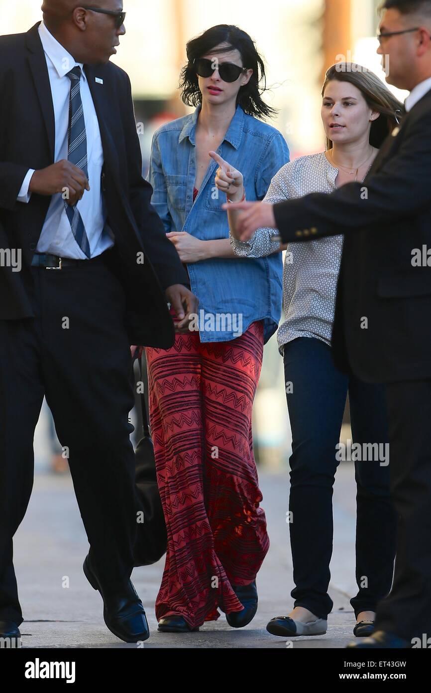 Krysten Ritter arriving at ABC studios for late-night talk show 'Jimmy ...