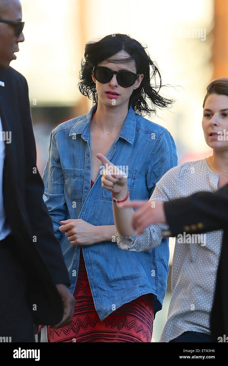 Krysten Ritter arriving at ABC studios for late-night talk show 'Jimmy ...