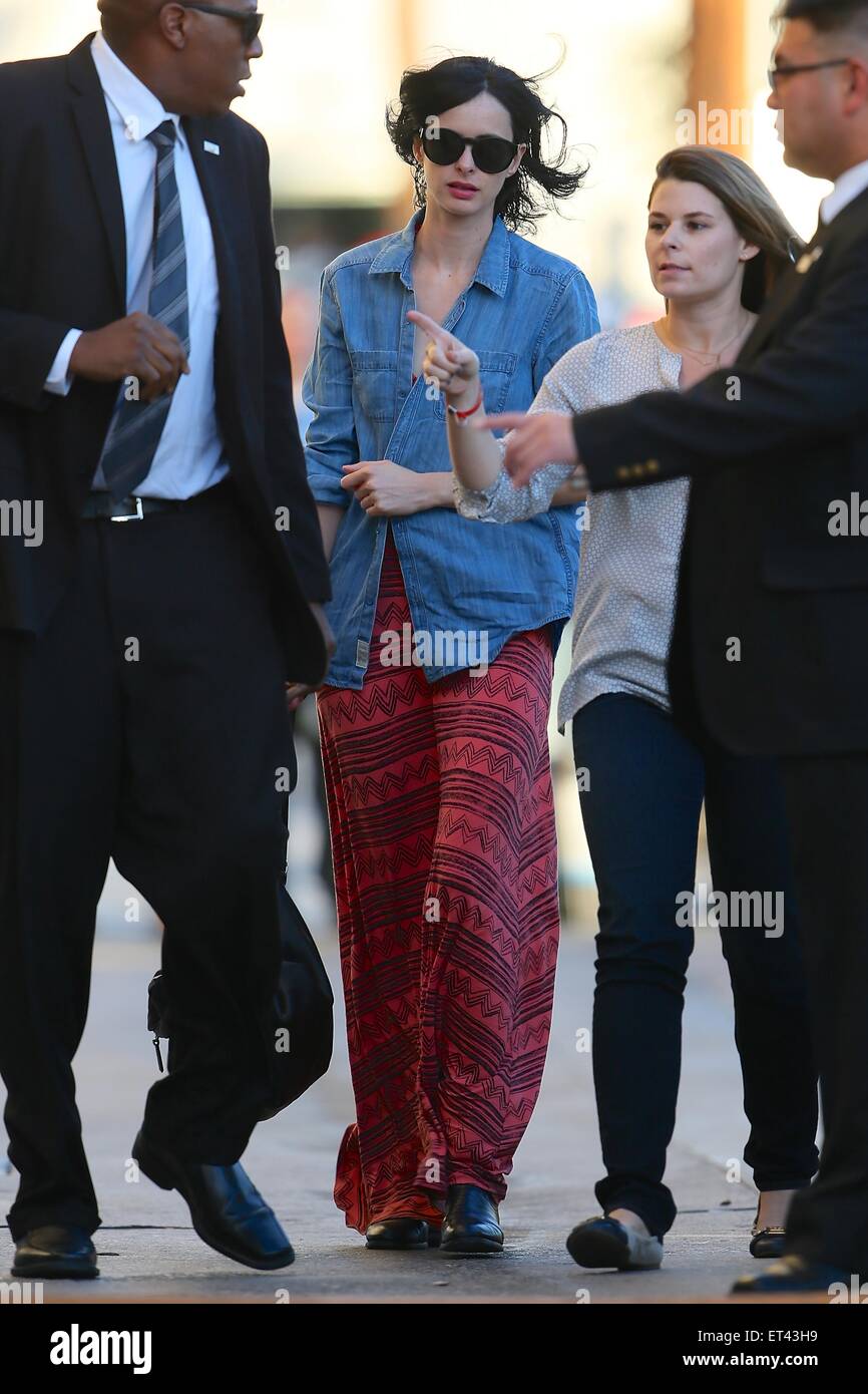 Krysten Ritter arriving at ABC studios for late-night talk show 'Jimmy ...