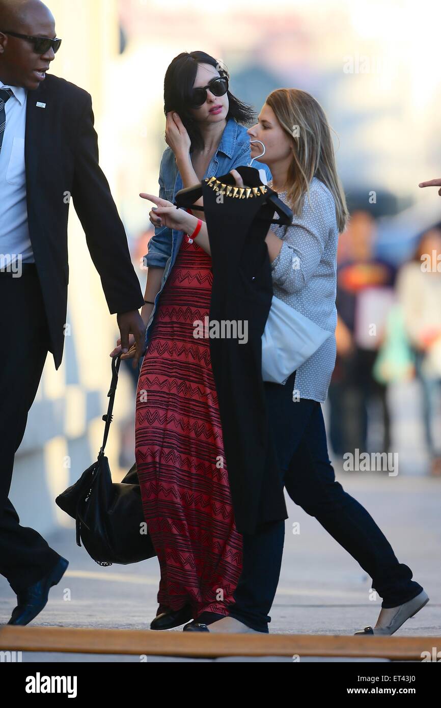 Krysten Ritter arriving at ABC studios for late-night talk show 'Jimmy ...