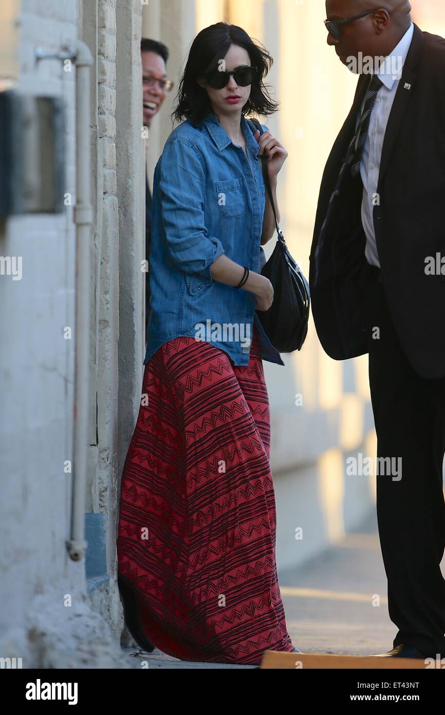 Krysten Ritter arriving at ABC studios for late-night talk show 'Jimmy ...