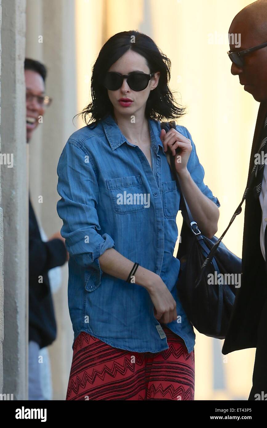Krysten Ritter arriving at ABC studios for late-night talk show 'Jimmy ...