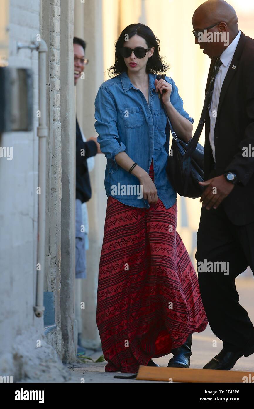 Krysten Ritter arriving at ABC studios for late-night talk show 'Jimmy ...