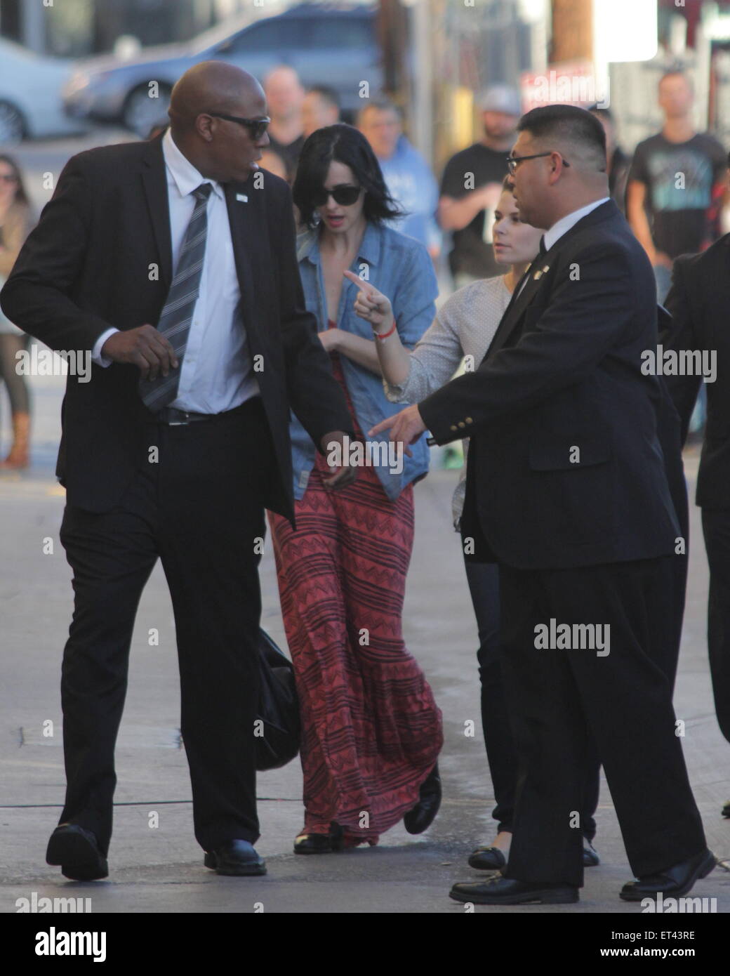 Krysten Ritter arriving at ABC studios for late-night talk show 'Jimmy ...