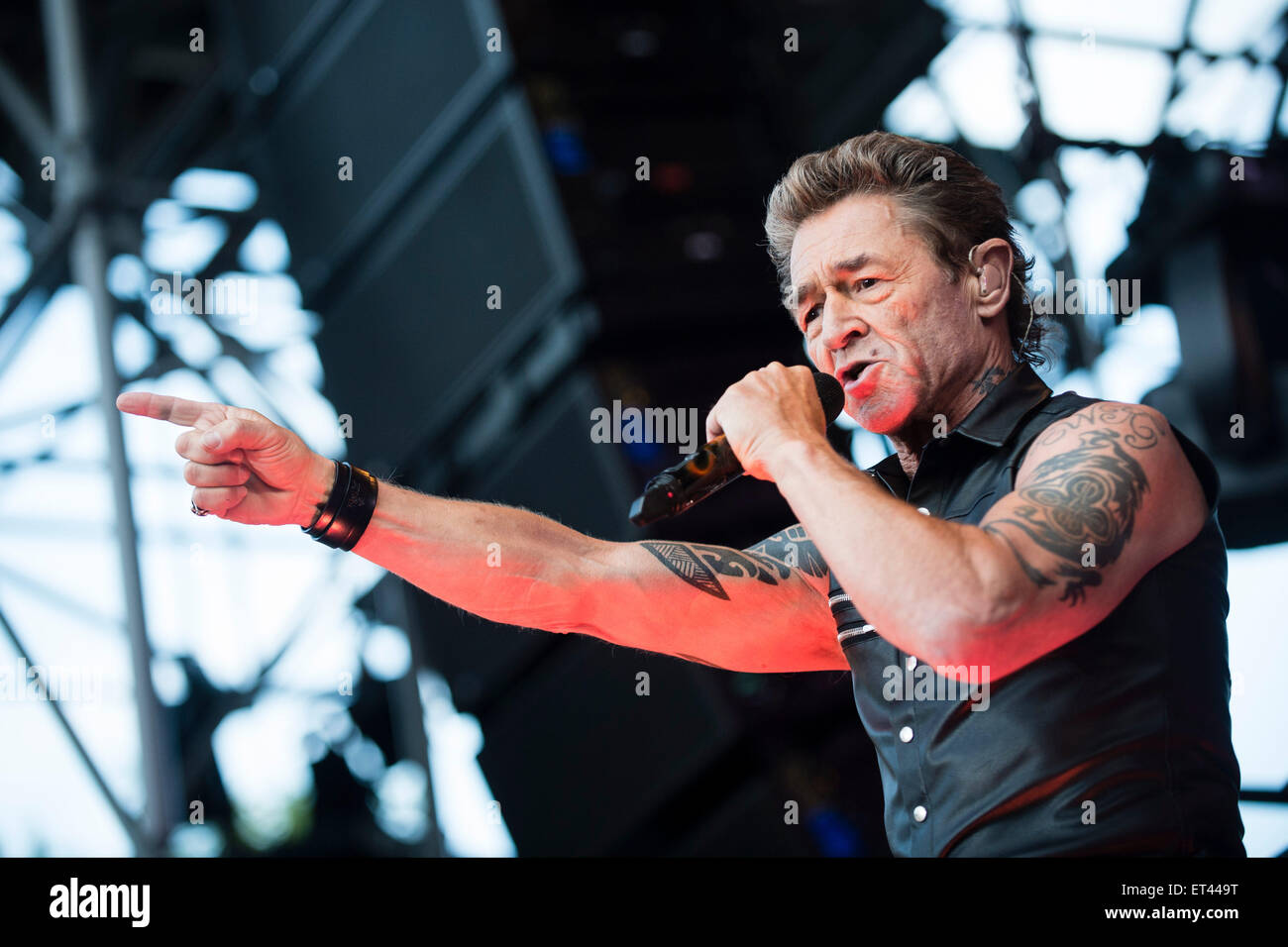 Berlin, Germany. 09th June, 2015. German singer Peter Maffay performs ...