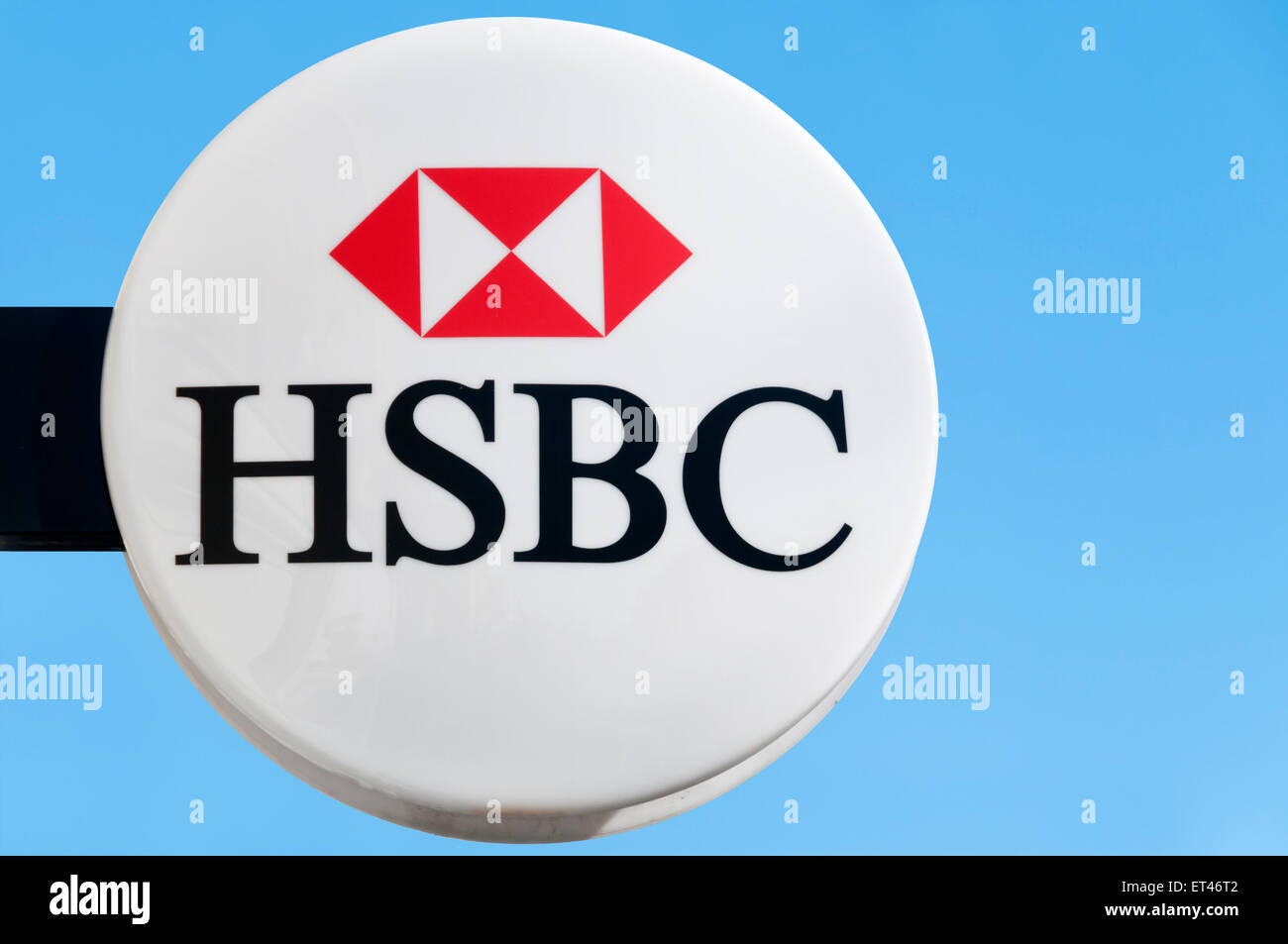 A sign for HSBC bank, previously the Midland Bank Stock Photo - Alamy