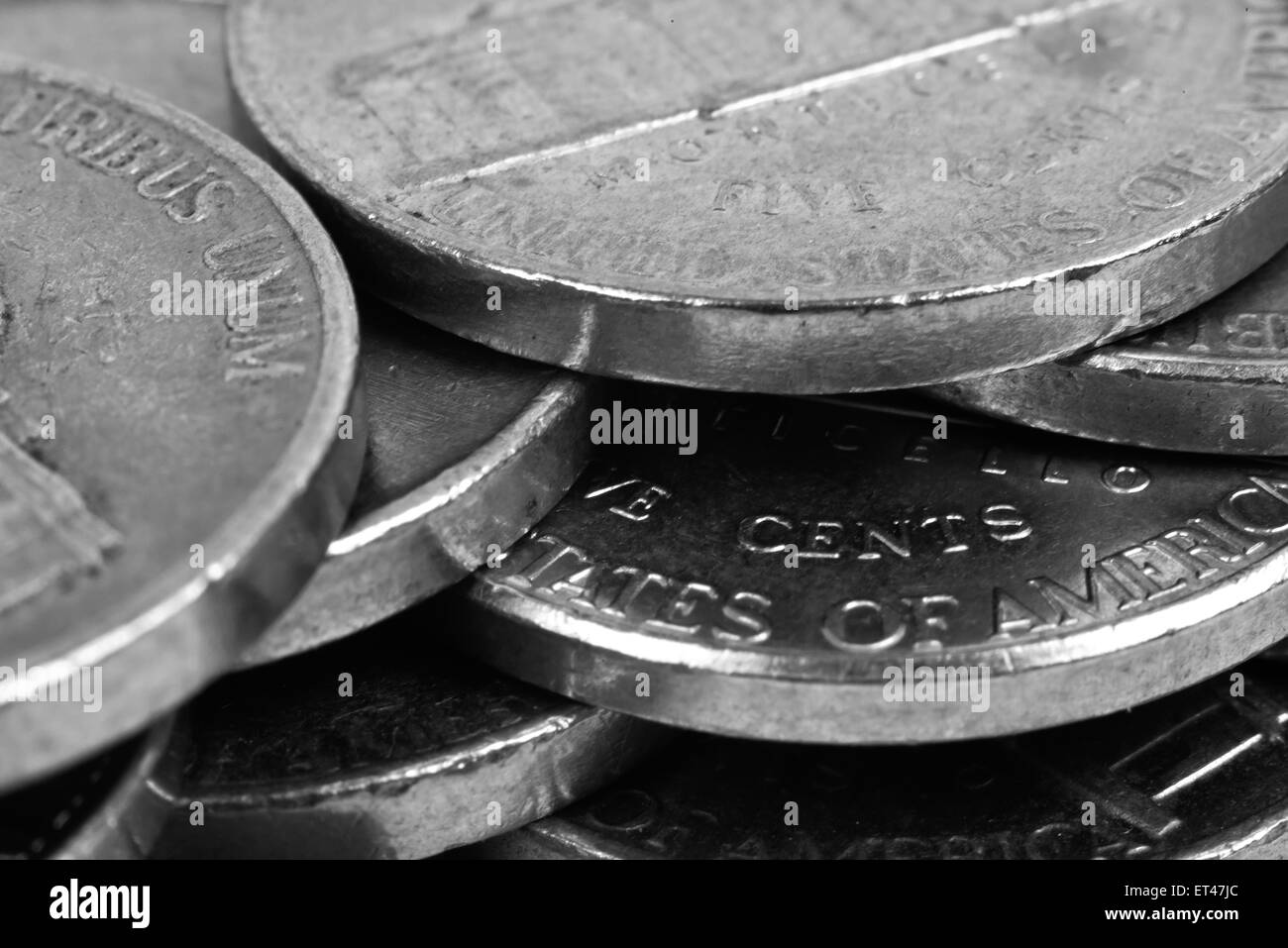 five cent coins, extra close up Stock Photo - Alamy