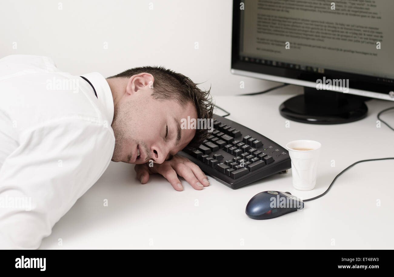 Sleep on desk hi-res stock photography and images - Alamy